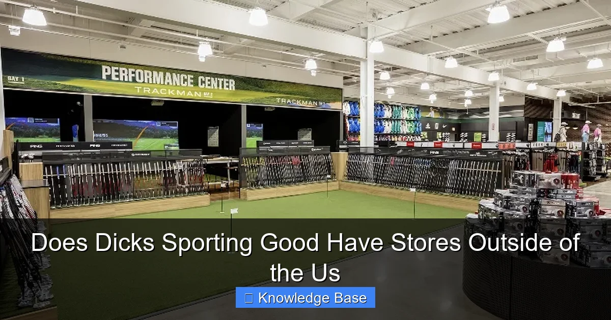 Does Dicks Sporting Good Have Stores Outside of the Us - The Real ...