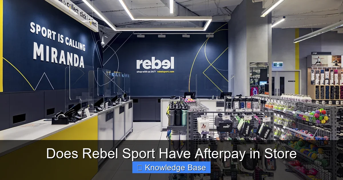 Does Rebel Sport Have Afterpay in Store - The Real Sports Store